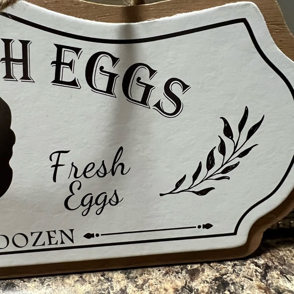 At Home | Kitchen | Chicken Farmhouse Rustic Kitchen Decor Wood Plaque ...